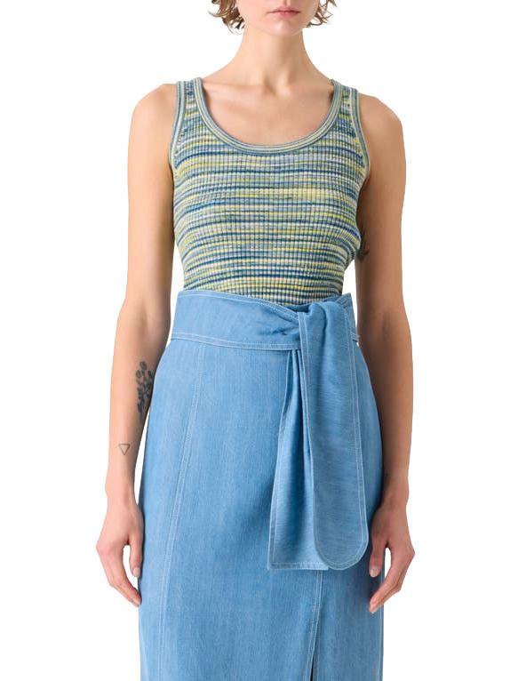 AKRIS Space Dye Merino Wool Sweater Tank